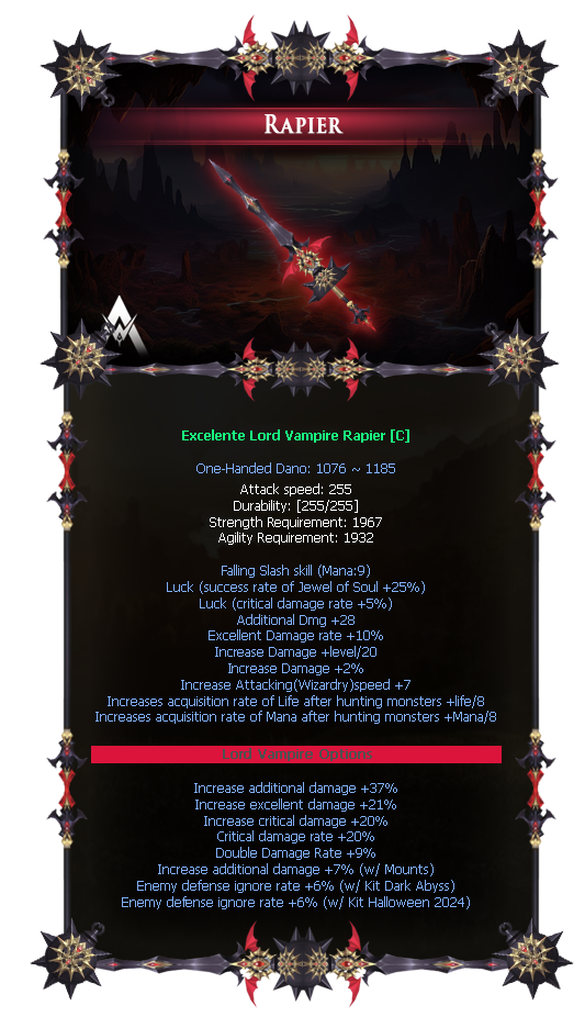 [Update] Lord Vampire KIT - A new Halloween reign begins - Fórum - MuAwaY