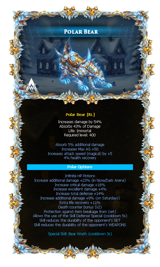 [Update] Polar Mounts - The ice trinity arrives at MuAwaY - Fórum - MuAwaY